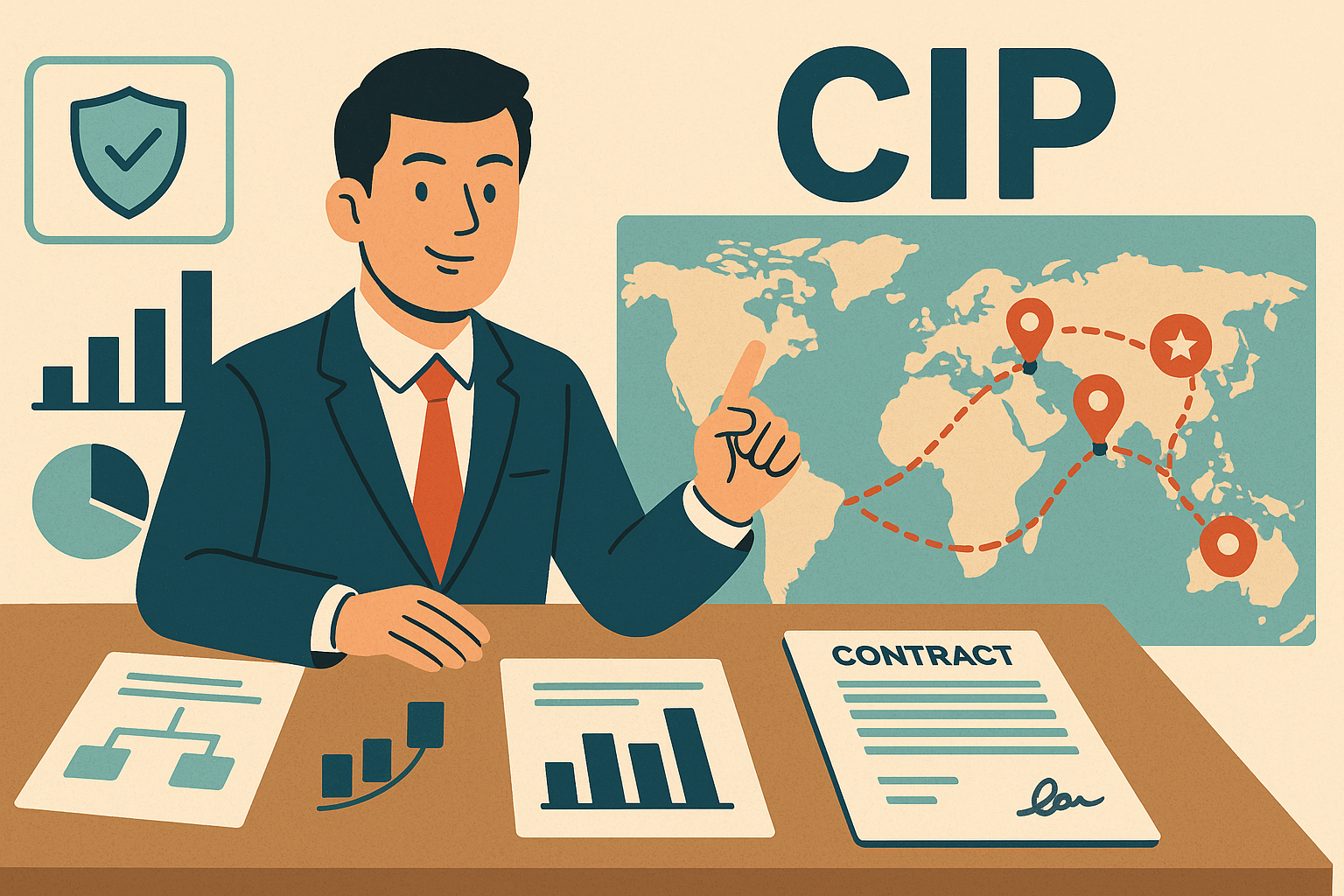 外贸术语 CIP 全解析：谁负责保险、费用与风险？